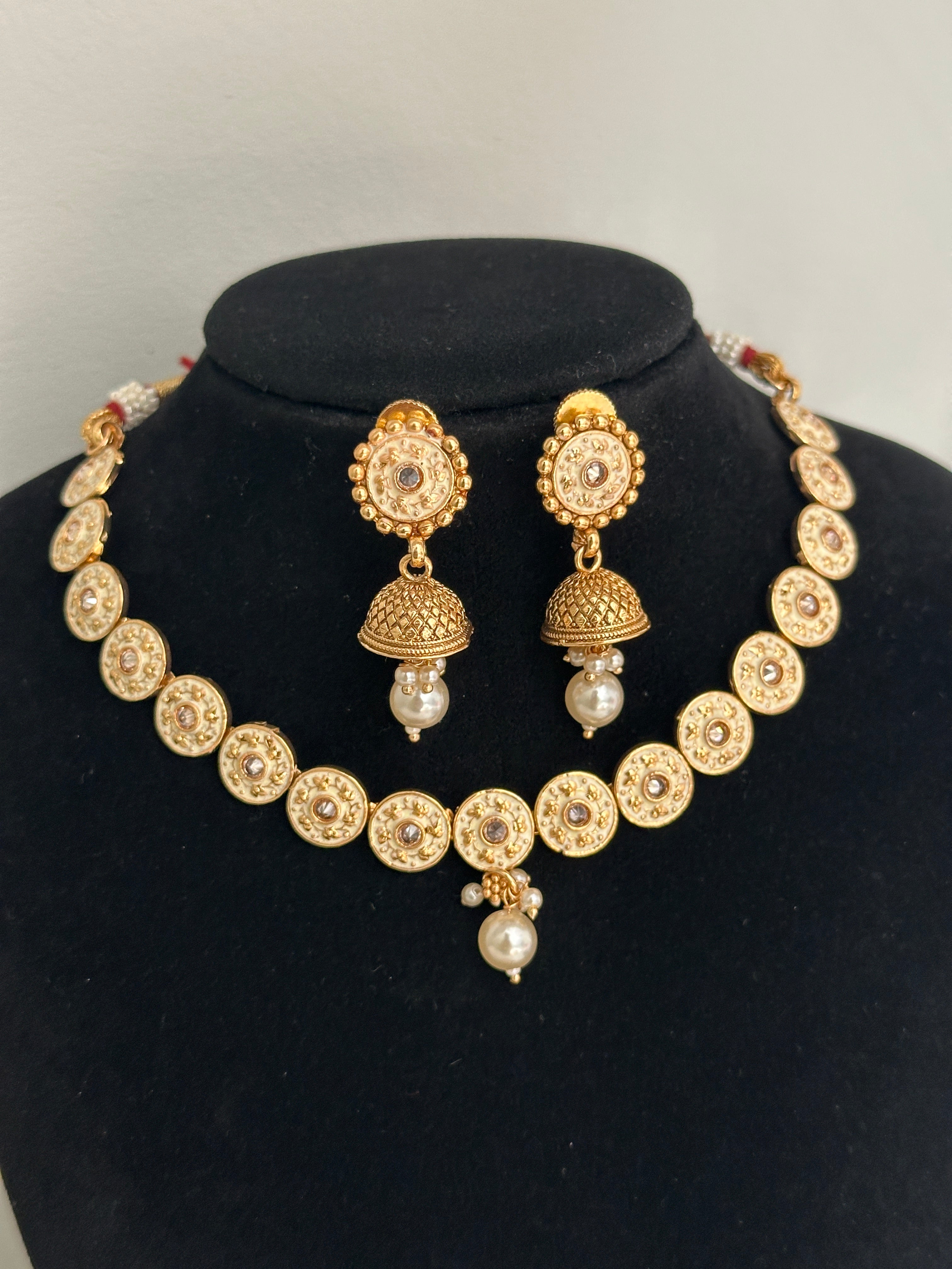 Antique Gold Necklace Set | Traditional Bridal Jewelry | Tazori Collection