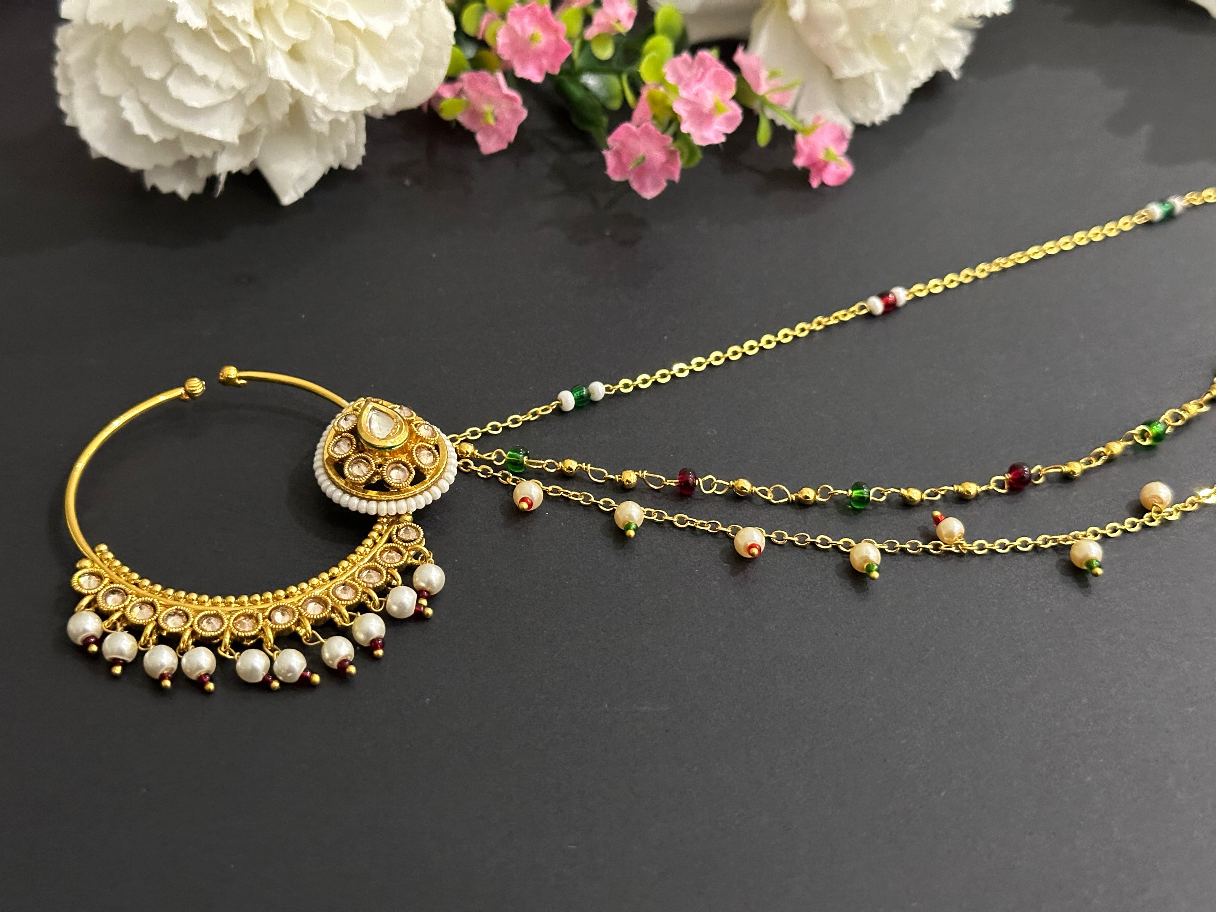 Rajasthani Bridal Nose Ring – Tazori Collection